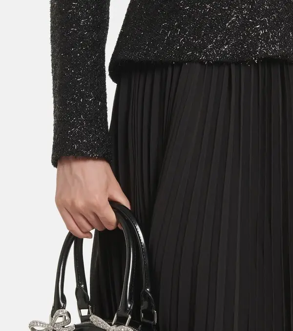 SELF-PORTRAIT Boucle Chiffon Midi Dress