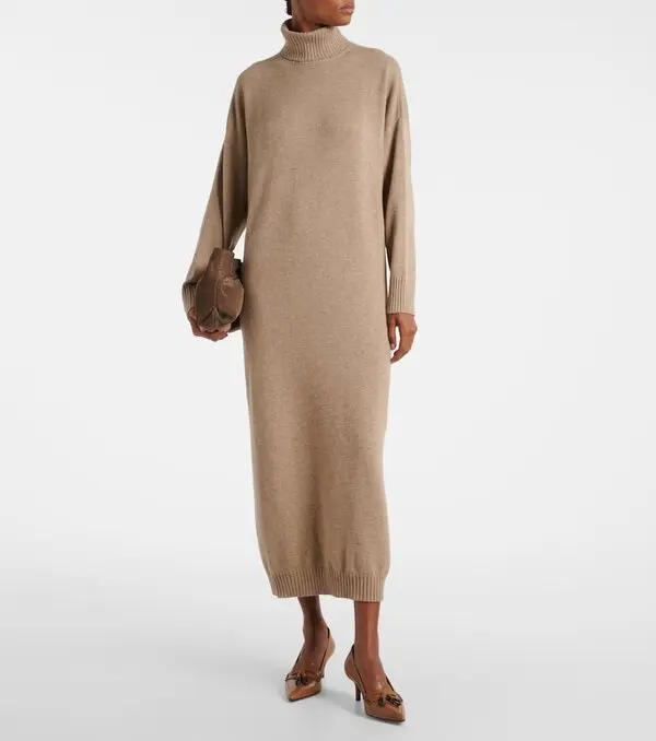 Brunello Cucinelli Cashmere Turtleneck Maxi Dress