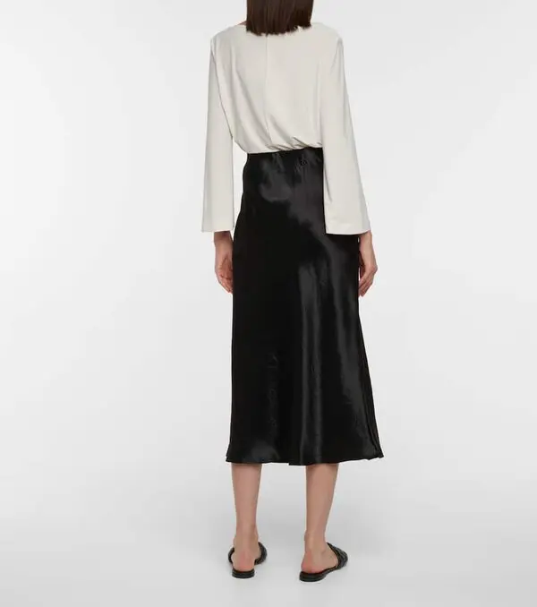Max Mara Alessio Satin Midi Skirt