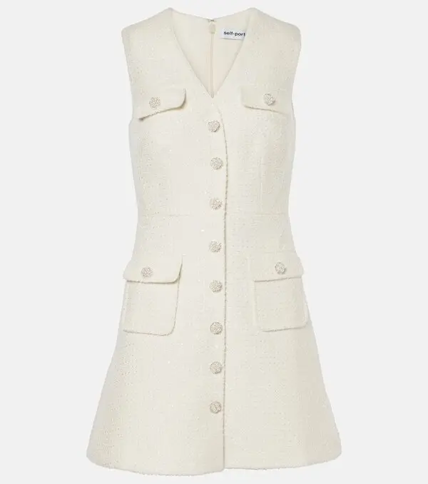 SELF-PORTRAIT Boucle Minidress