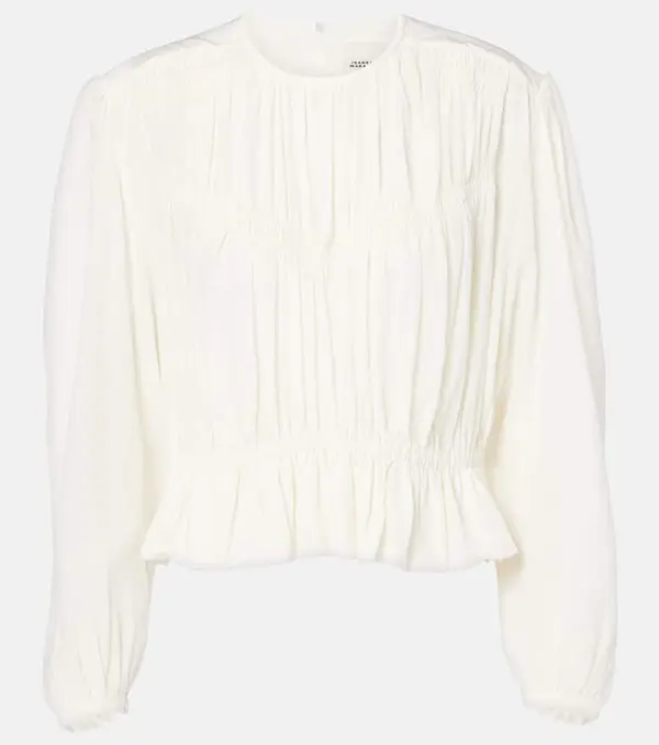 Isabel Marant Étoile Gelina Crepe De Chine Blouse - White