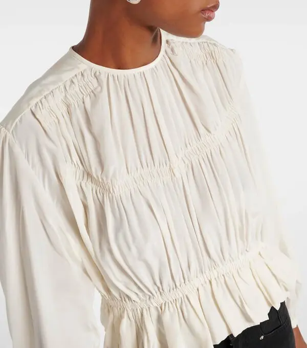 Isabel Marant Étoile Gelina Crepe De Chine Blouse - White