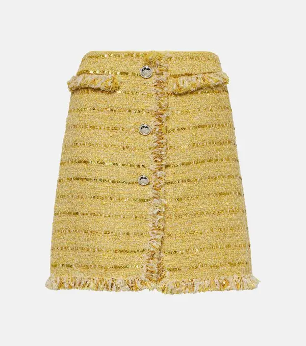 Giambattista Valli Fringed Boucle Miniskirt