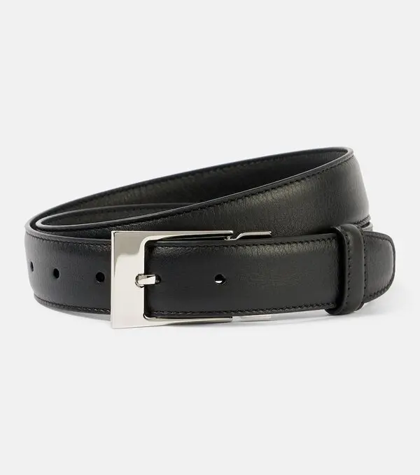 THE ROW Leather Belt - Black