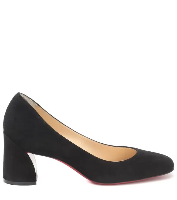 CHRISTIAN LOUBOUTIN Miss Sab 55 Suede Pumps