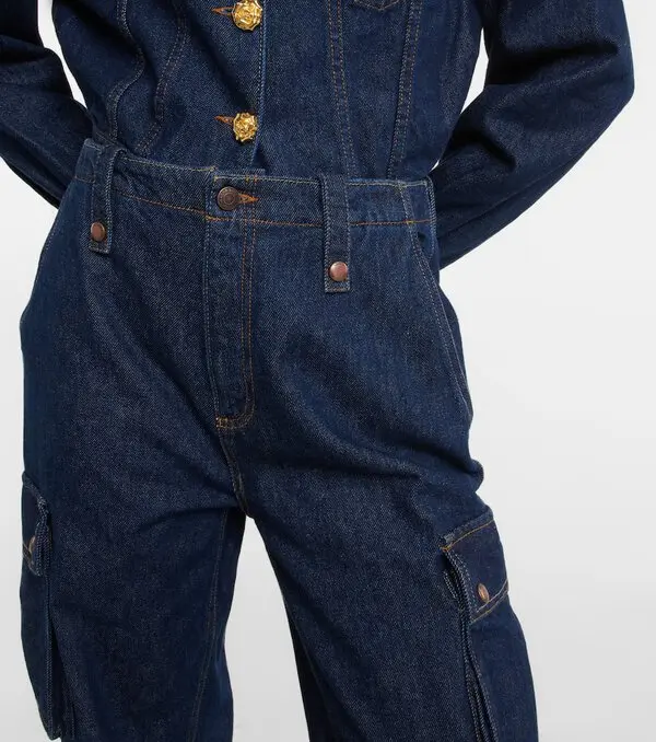 Magda Butrym Navy Straight Leg Cargo Jeans