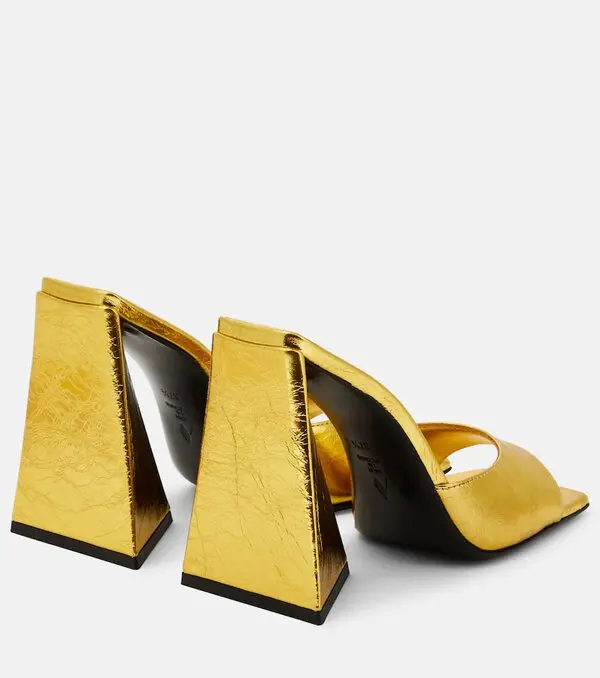 Attico Devon Laminated Leather Mules