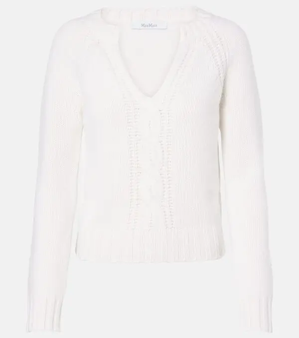 Max Mara Cancan Cable-knit Cashmere Sweater