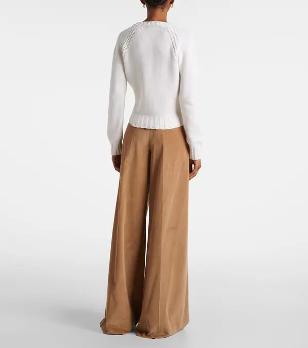 Max Mara Cancan Cable-knit Cashmere Sweater