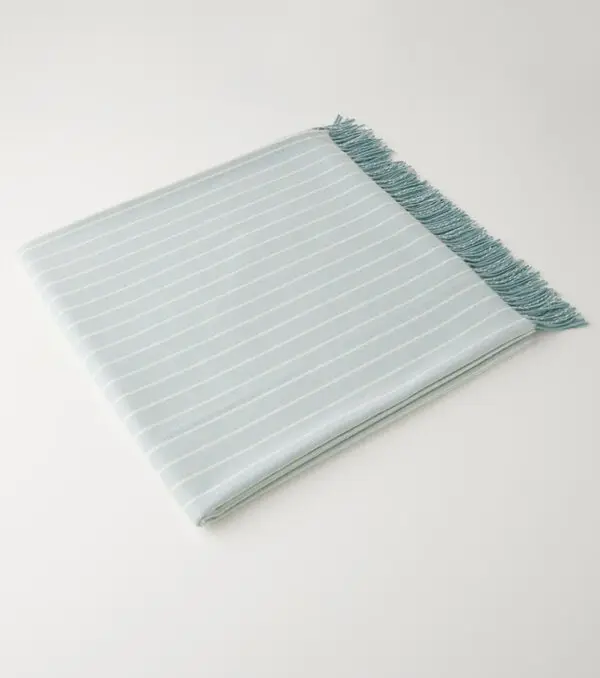 Loro Piana Pinstriped Cashmere Throw