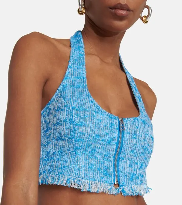 Staud Becca Tweed Crop Top