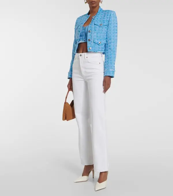 Staud Becca Tweed Crop Top