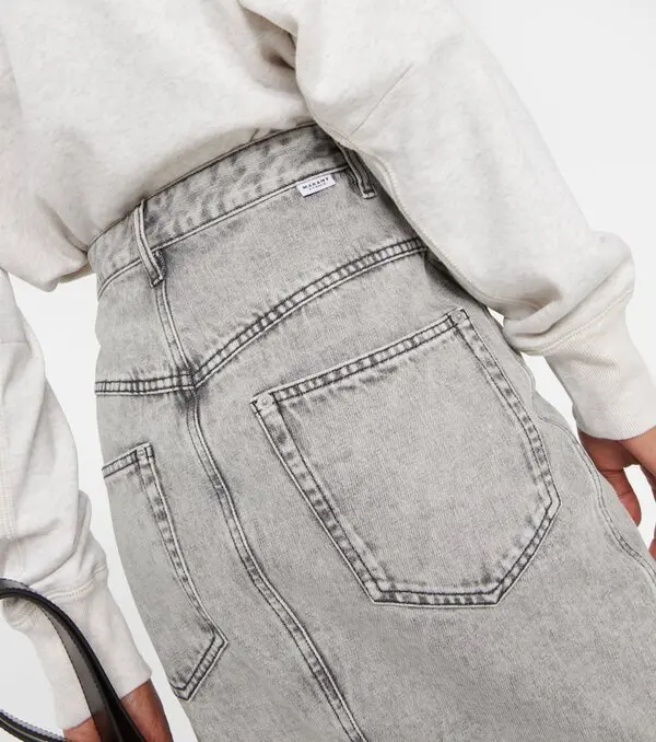 MARANT ETOILE Vandy Denim Midi Skirt