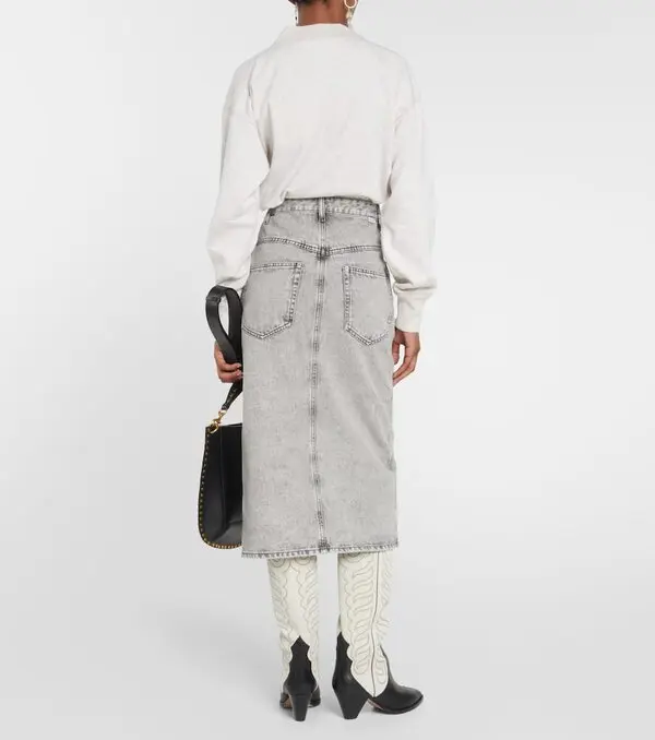 MARANT ETOILE Vandy Denim Midi Skirt