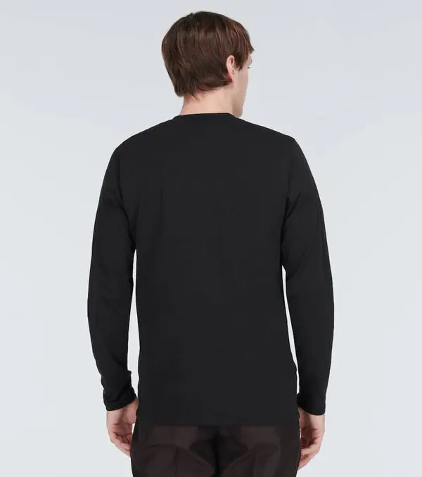 TOM FORD Long-sleeve Cotton-blend T-shirt - Black