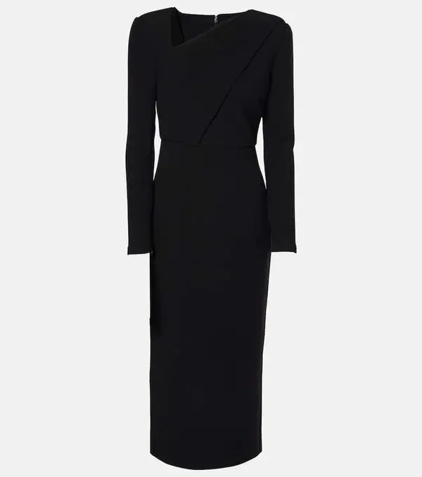 Roland Mouret Wool Crepe Midi Dress