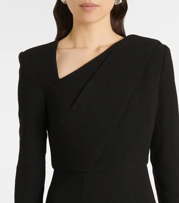 Roland Mouret Wool Crepe Midi Dress