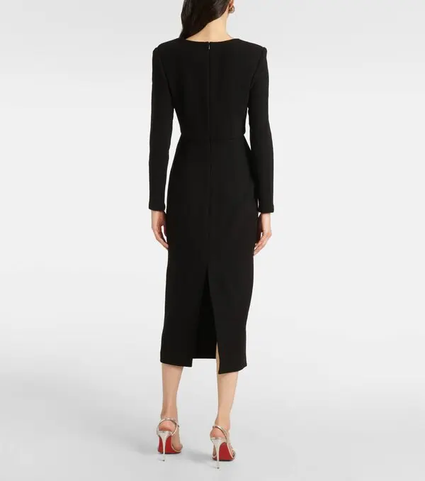 Roland Mouret Wool Crepe Midi Dress