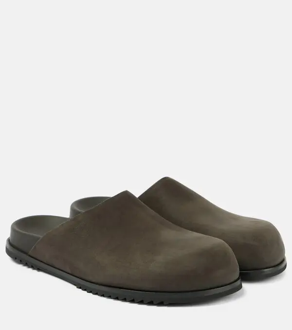 Rick Owens Granola Leather Slides - Brown