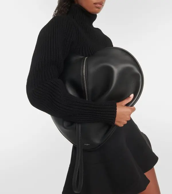 Alaïa Le Cour Leather Clutch