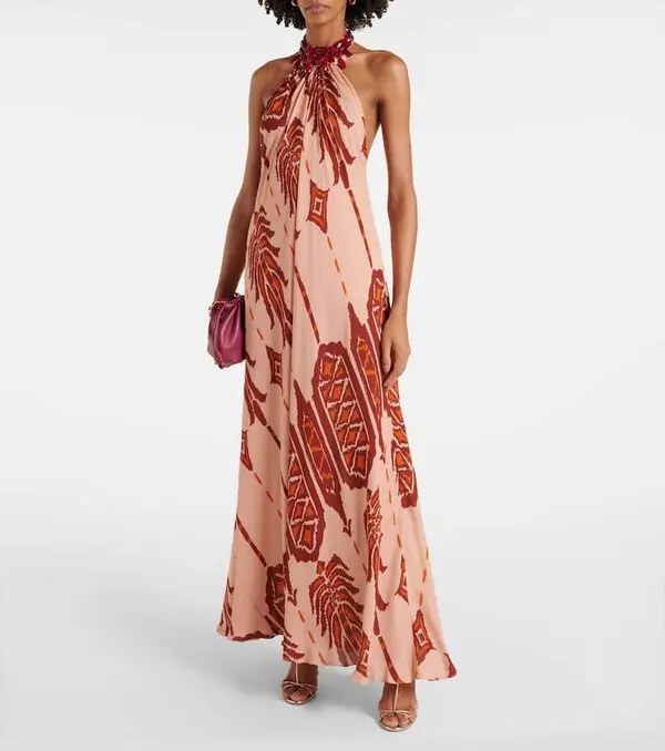 Johanna Ortiz Printed Silk Gown