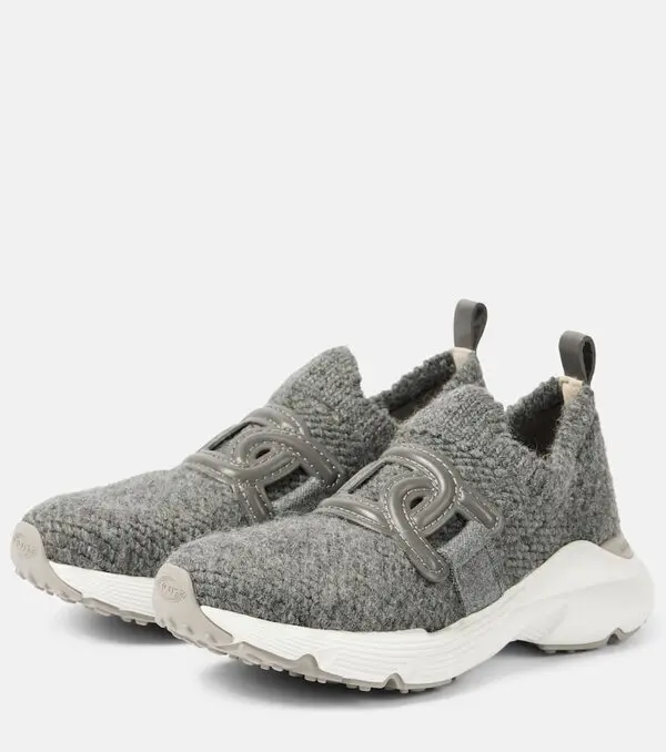 TOD'S Kate Knitted Sneakers - Grey