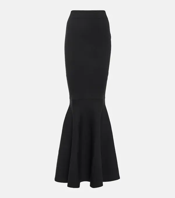 Nina Ricci High-rise Wool-blend Maxi Skirt