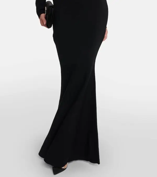 Nina Ricci High-rise Wool-blend Maxi Skirt