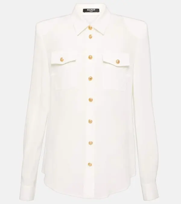 Balmain Crepe De Chine Shirt - White