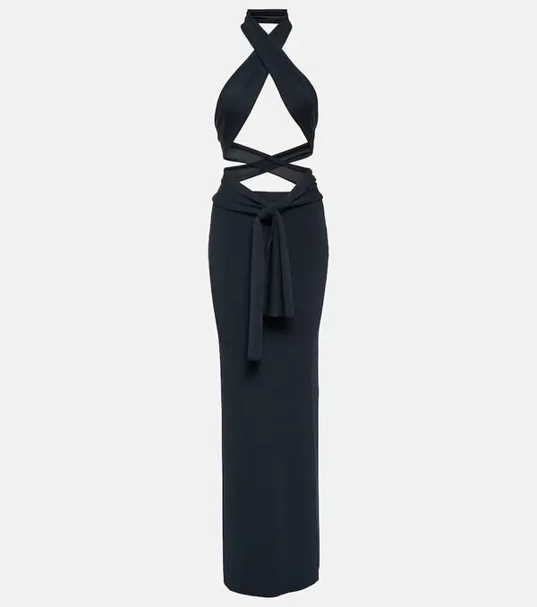 AYA MUSE Acis Halterneck Knit Maxi Dress