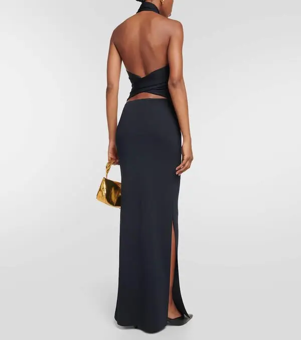 AYA MUSE Acis Halterneck Knit Maxi Dress