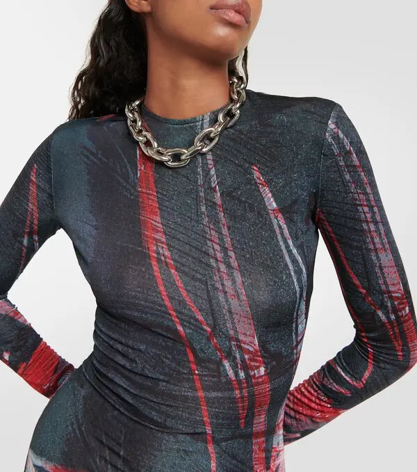 LOUISA BALLOU Printed Maxi Dress