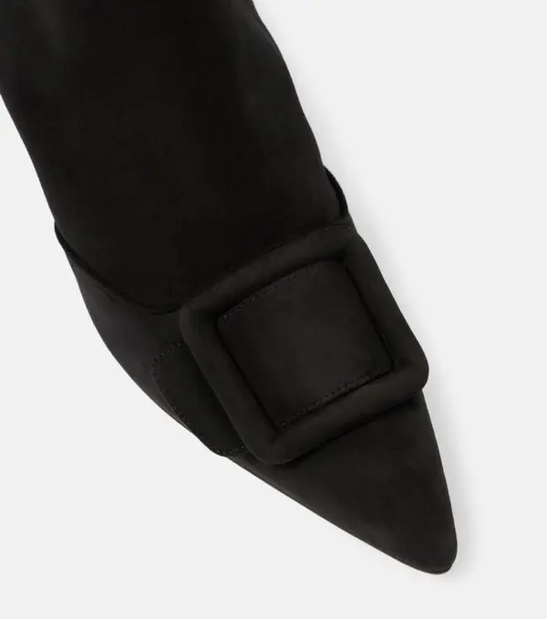 Manolo Blahnik Baylow Suede Ankle Boots