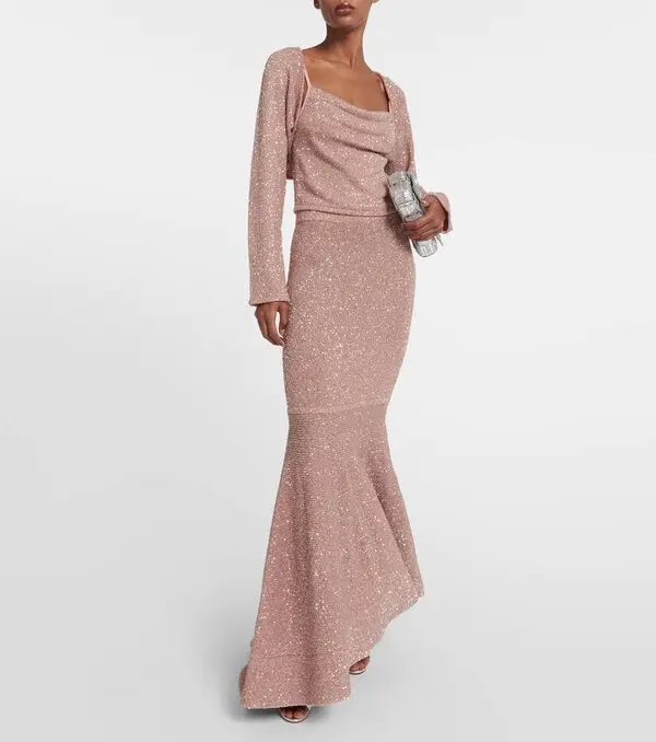 Altuzarra Alimia Metallic Knit Shrug
