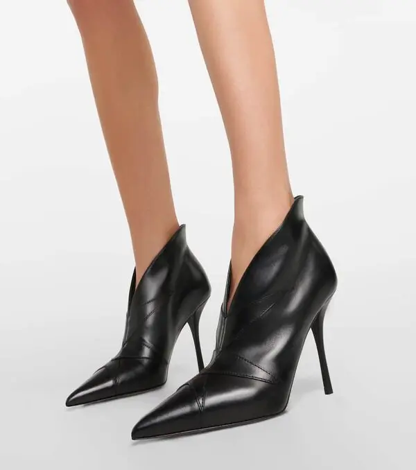 Alaïa Leather Ankle Boots
