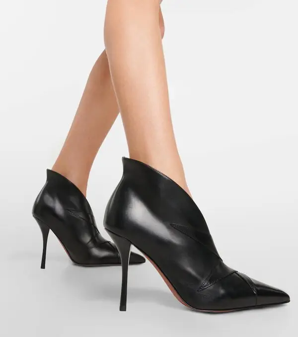 Alaïa Leather Ankle Boots