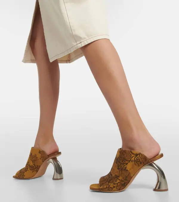 Dries Van Noten Floral Mules