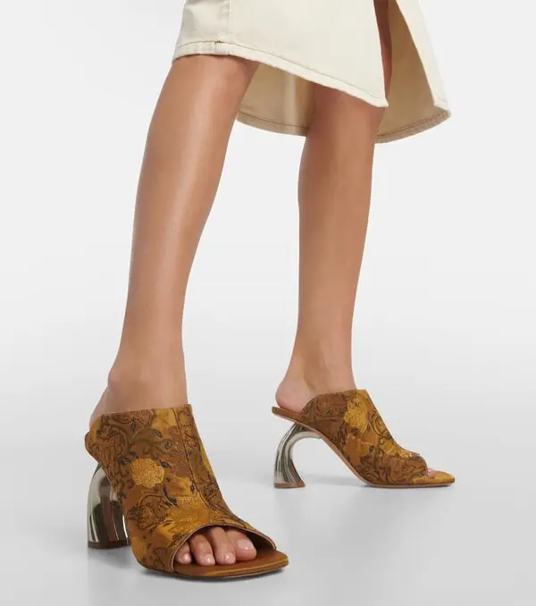 Dries Van Noten Floral Mules