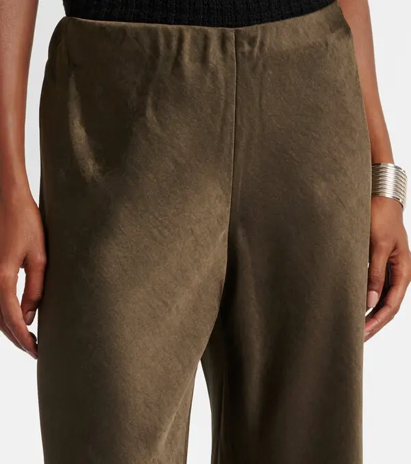 Vince Fluid Satin Straight Pants - Brown