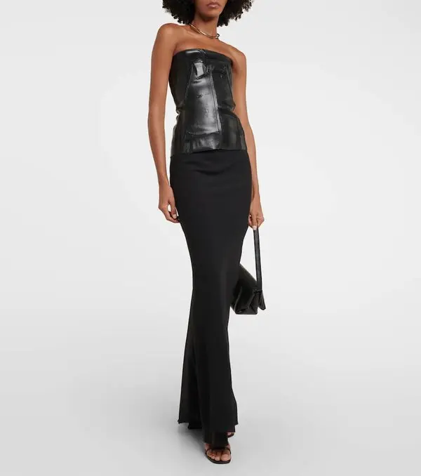 Rick Owens Coated Denim Bustier