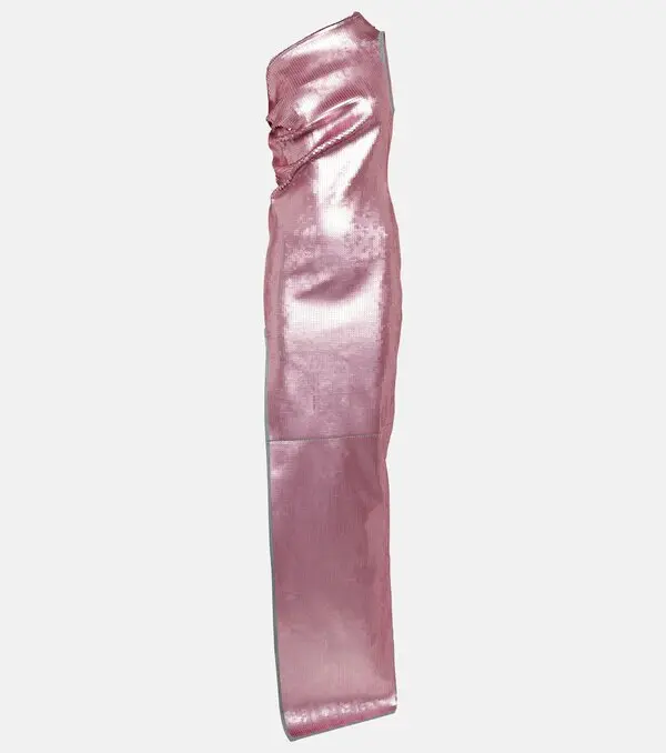 Rick Owens One-shoulder Sequined Gown