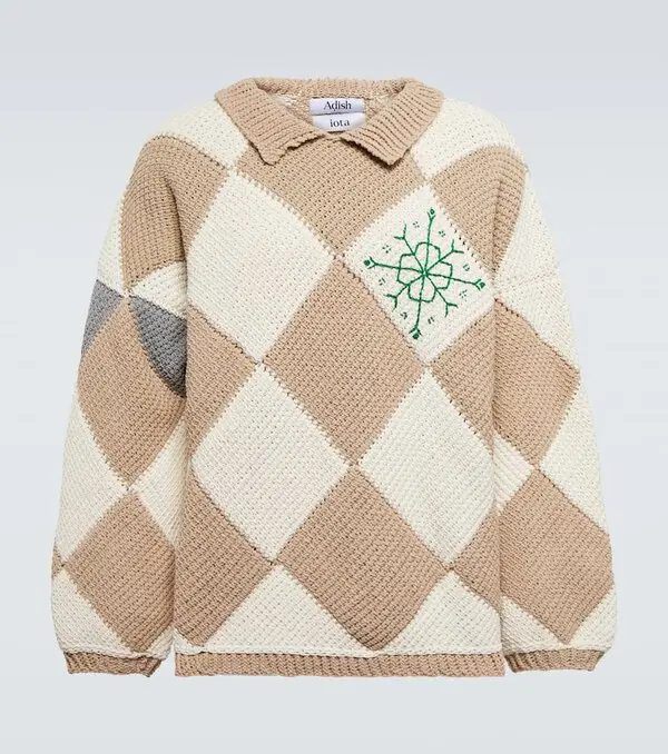 ADISH Jacquard Cotton Sweater - Multicoloured