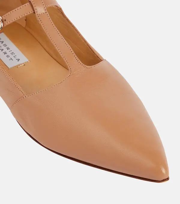 Gabriela Hearst Lola Leather Ballet Flats - Brown