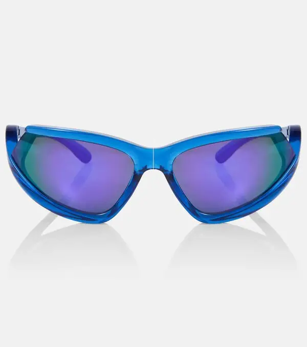 Balenciaga Side Xpander Oval Sunglasses - Blue