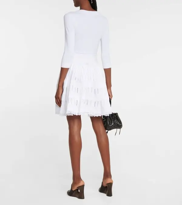 Alaïa Crinoline Pleated Miniskirt