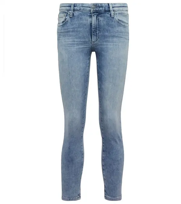 Ag Prima Crop Mid-rise Skinny Jeans