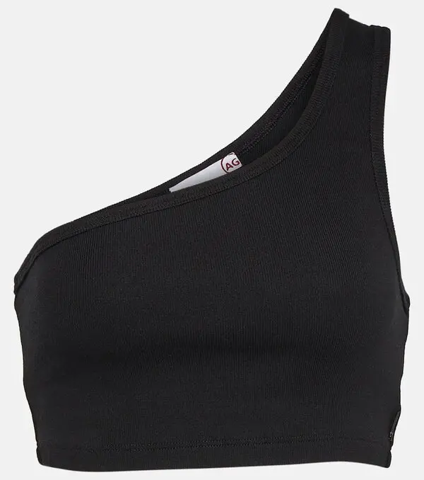 Ag X Emrata Miranda Cotton-blend Crop Top