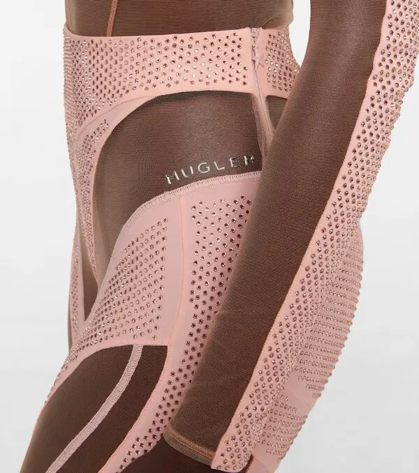 MUGLER Paneled Stirrup Leggings