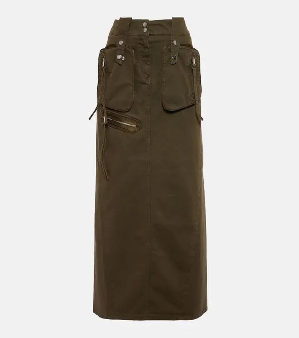 Blumarine Cargo Maxi Skirt - Brown