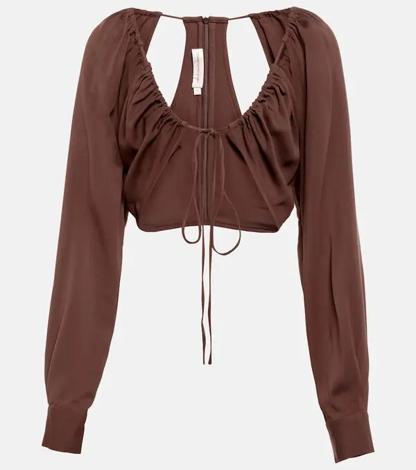 Christopher Esber Ruched Crop Top